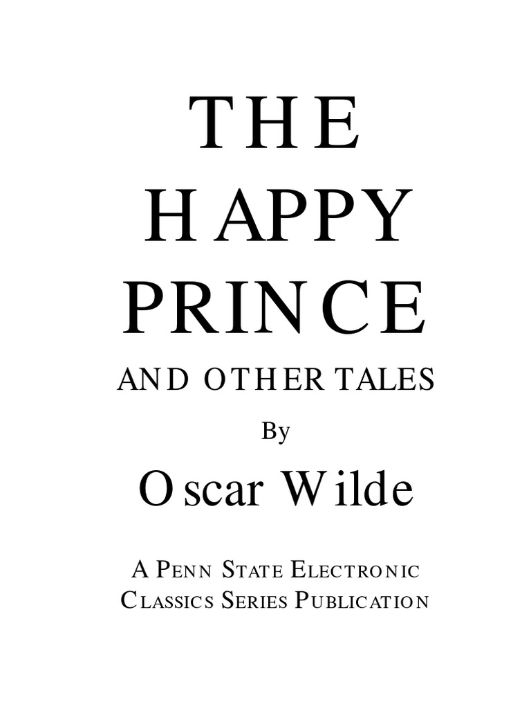 The Happy Prince - Oscar Wilde | The Happy Prince And Other Tales ...