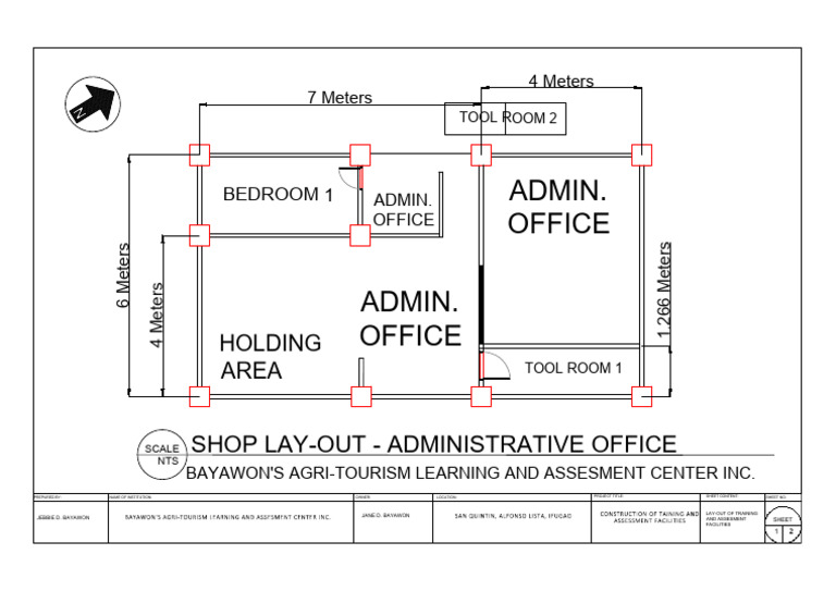 Admin Office Layout for Agri-Tourism Center | PDF