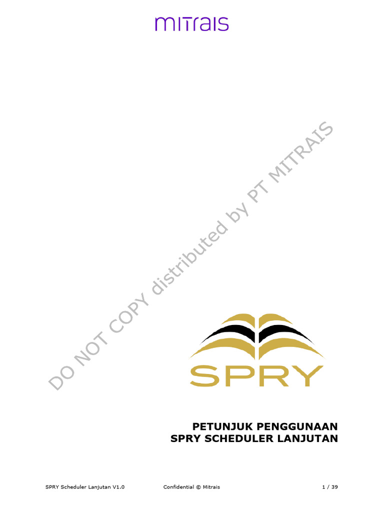 SPRY Scheduler Lanjutan V1.0 | PDF