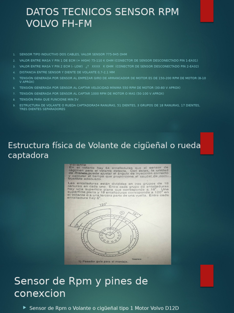 Especificaciones Sensor RPM Volvo FH-FM | PDF