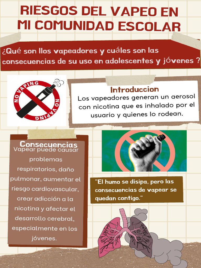 Riesgos Del Vapeo en Mi Comunidad Escolar | PDF