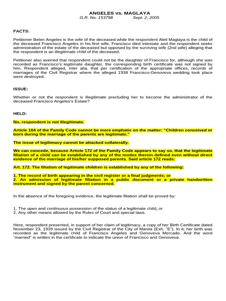 Cases On Paternity and Filiation | PDF | Daubert V. Merrell Dow ...