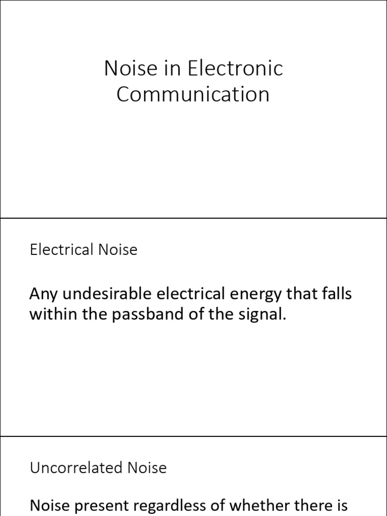 Types of Noise in Electronics | PDF | Signal To Noise Ratio | Distortion
