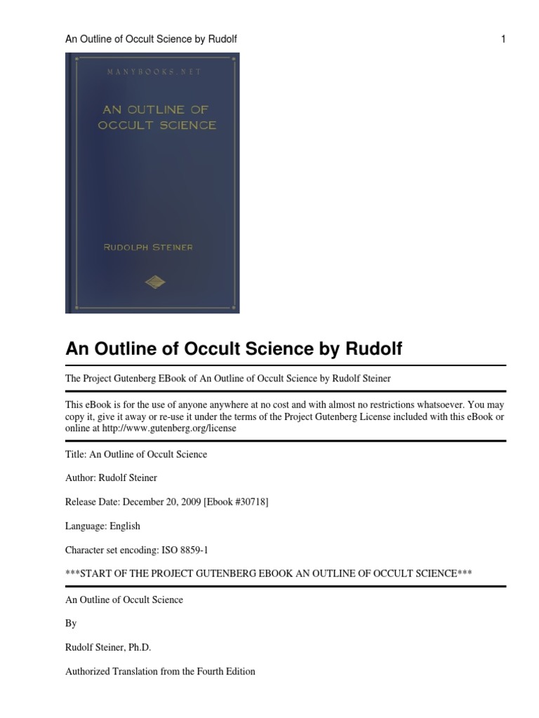 An Outline of Occult Science | PDF
