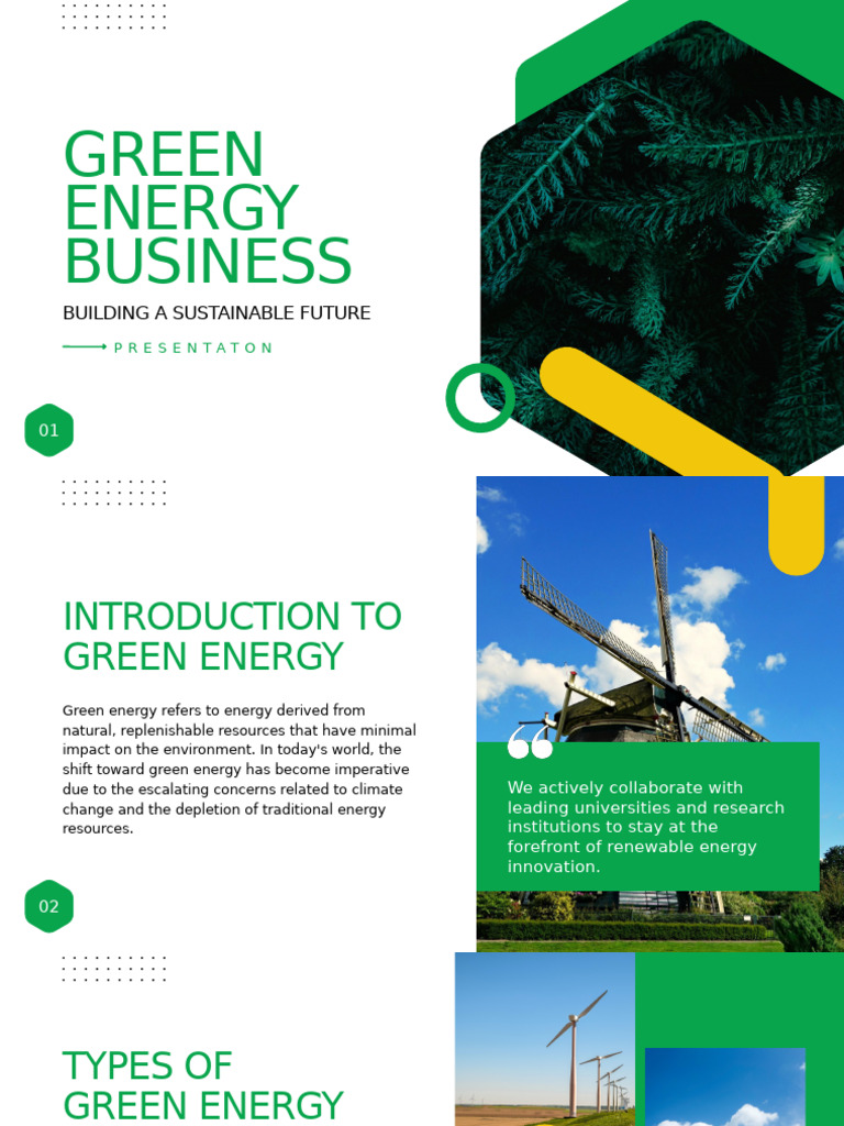 Green Energy: Building a Sustainable Future | PDF | Sustainable Energy ...