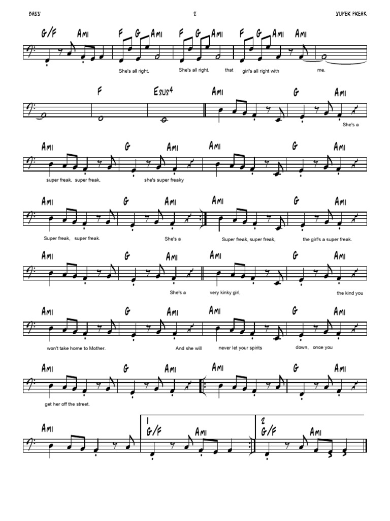 Super Freak - Bass | PDF