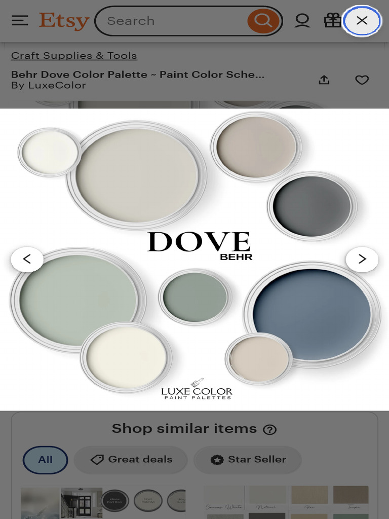 Behr Dove Color Palette Paint Color Scheme for Whole House. Includes ...