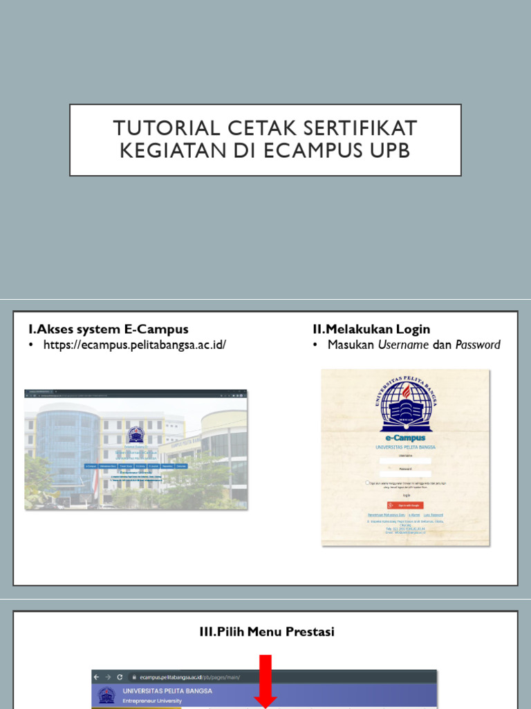 Panduan Cetak Sertifikat Ecampus | PDF