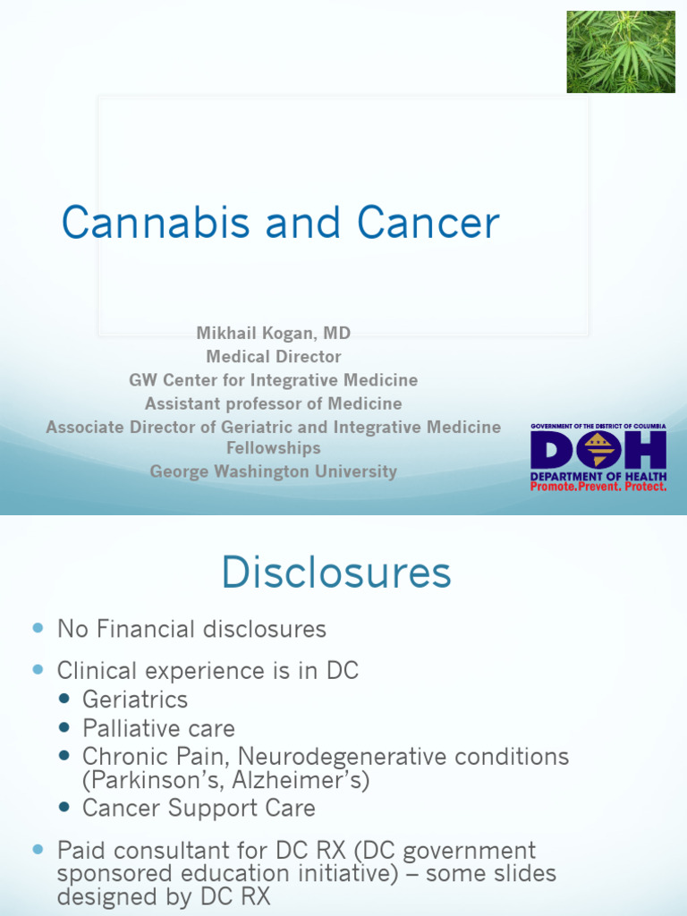 Cannabis and Cancer DR Mikhail Kogan | PDF | Tetrahydrocannabinol ...