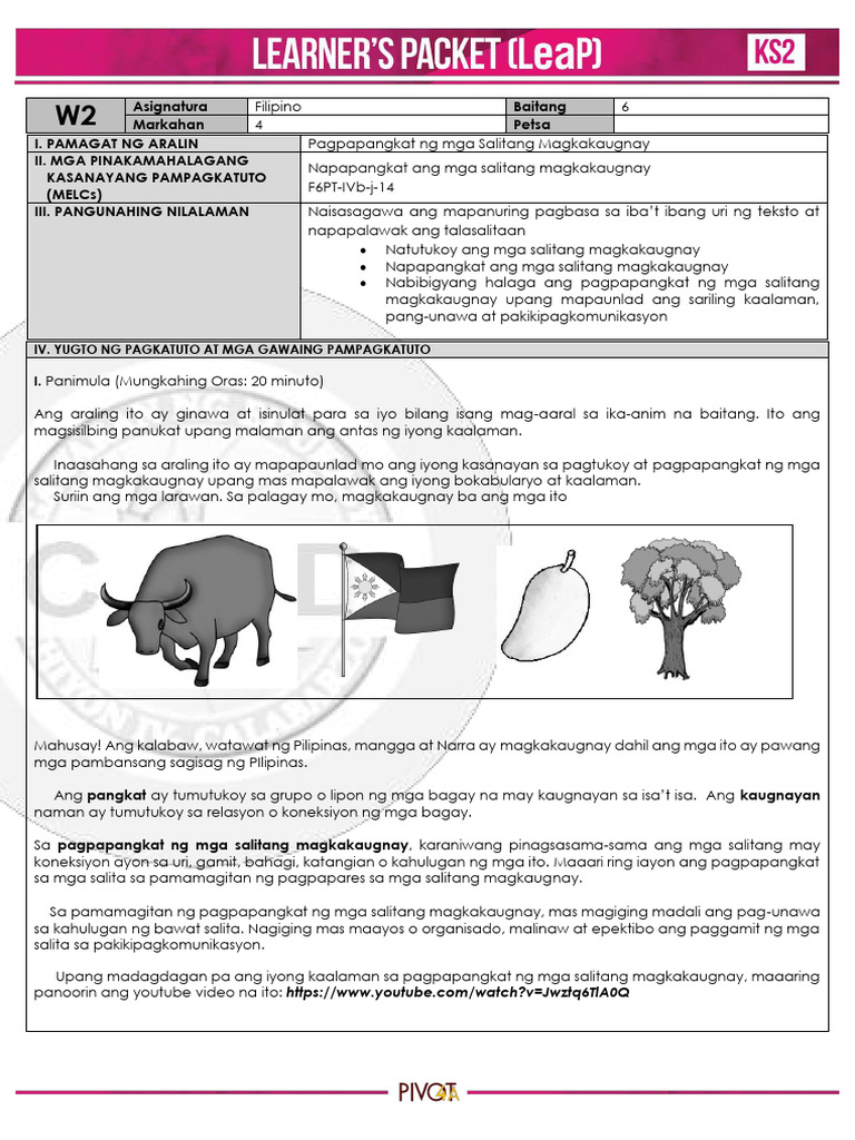 Q4 Filipino 6 Week2 | PDF