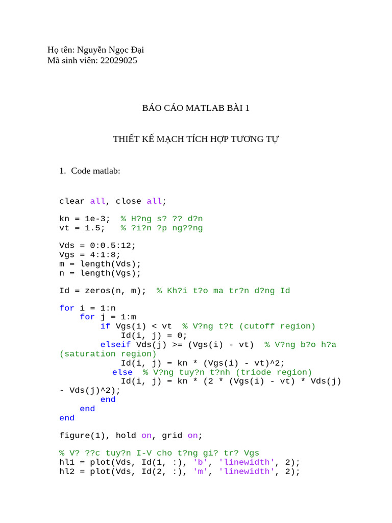 AnalogIcDesign Matlab1 | PDF