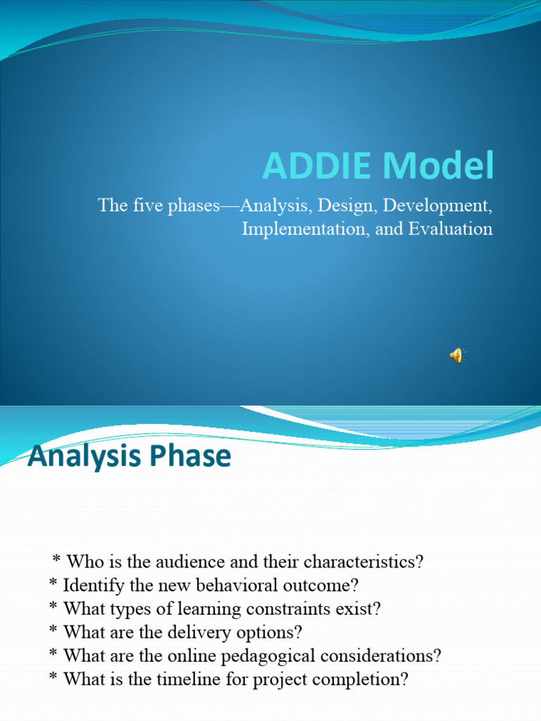 Addie Model | PDF