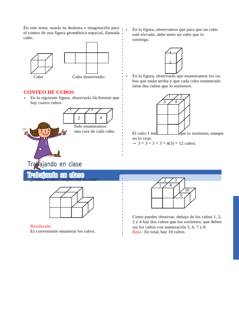 Conteo de Cubos para Cuarto de Primaria | PDF