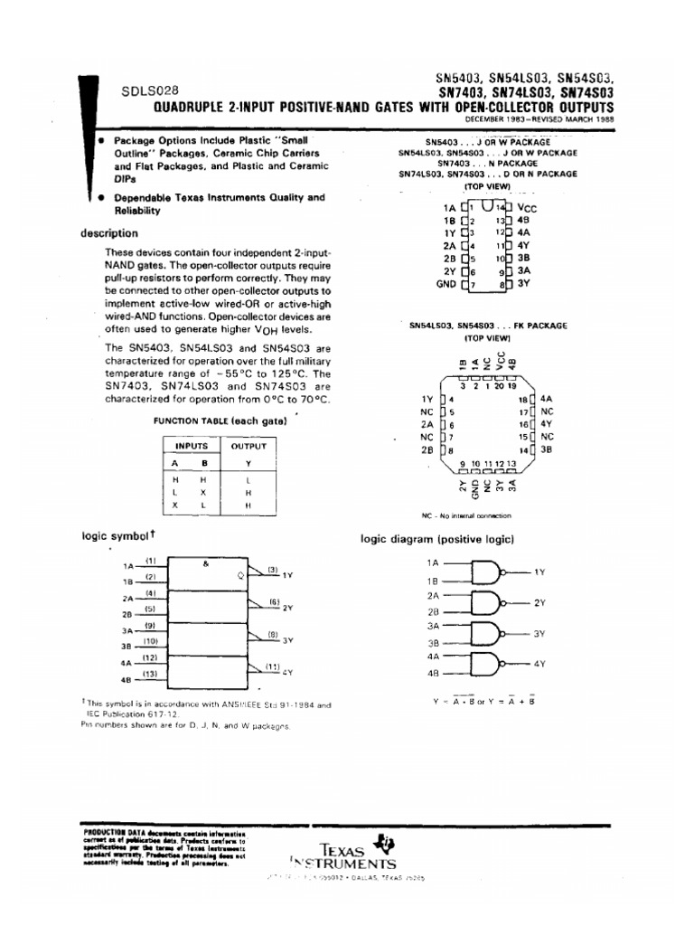 7403 NAND Open Collector | PDF | License | Intellectual Property