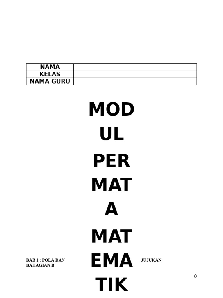 Modul Permata Maths Form 2 | PDF
