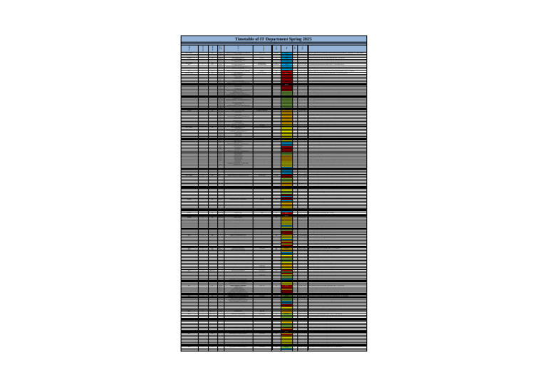 Time Table Spring 2025 v.1 | PDF