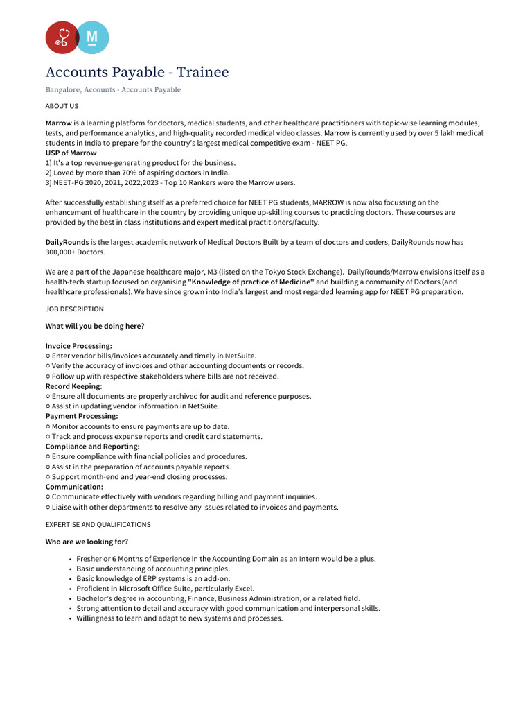 Accounts Payable - Trainee | PDF | Accounts Payable | Accounting