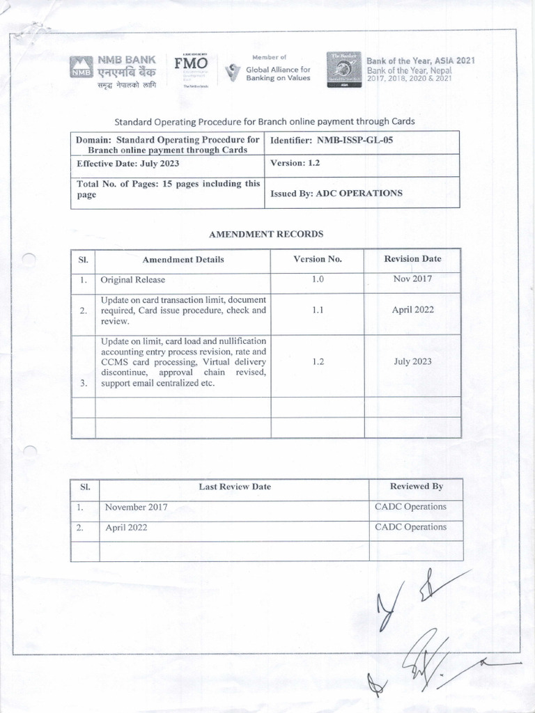 2023 - Branch Online Payment Guideline | PDF | Identity Document | Payments