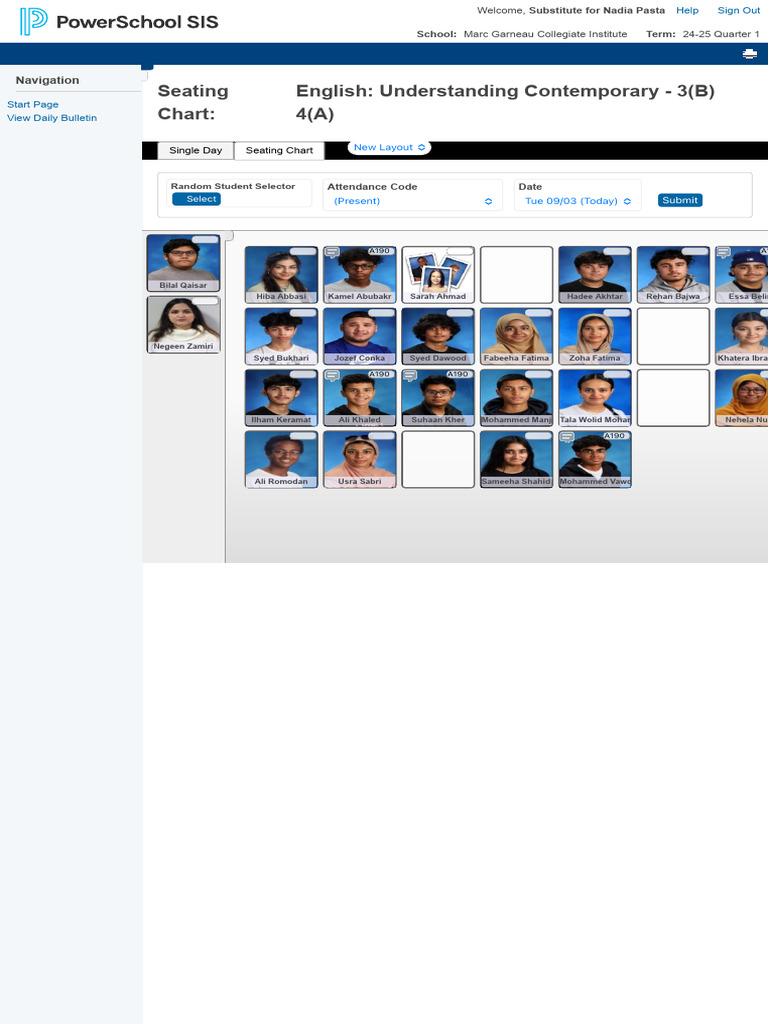Substitute Teacher Dashboard | PDF