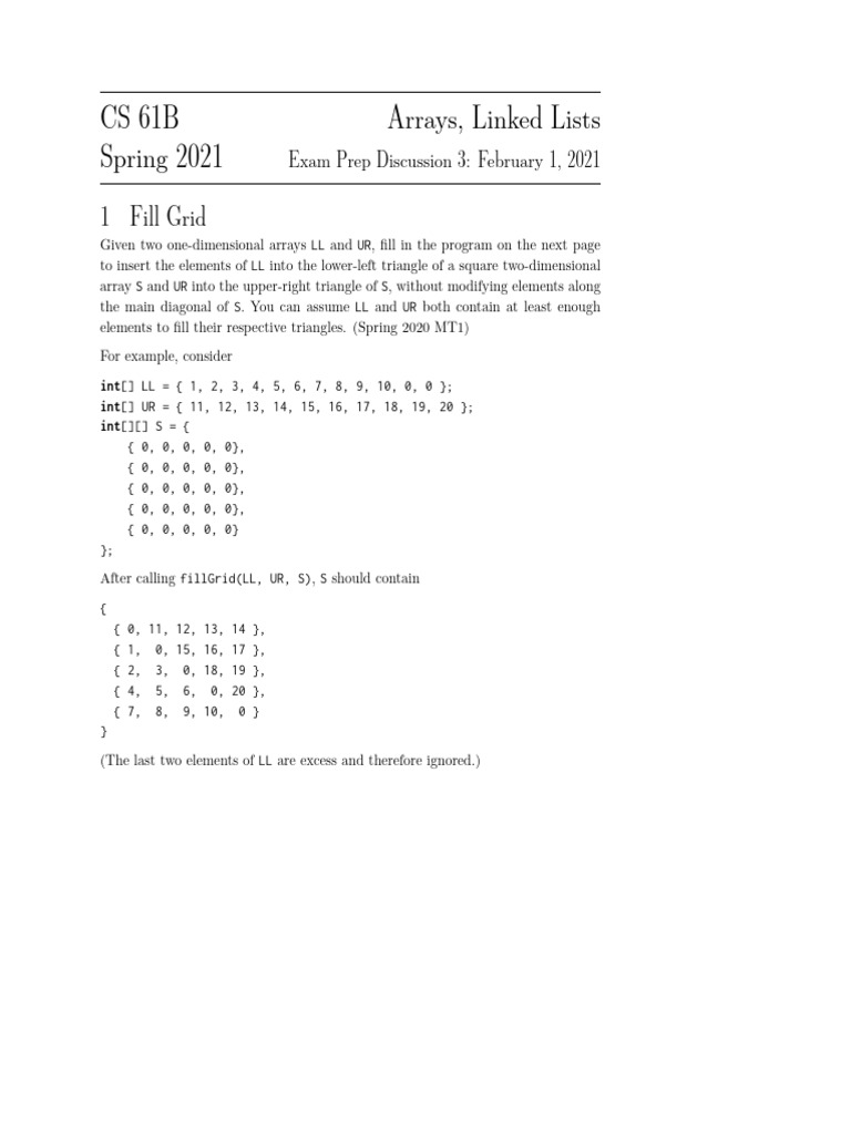 03.Linked Lists Exam Prep | PDF | Computer Programming | Software ...