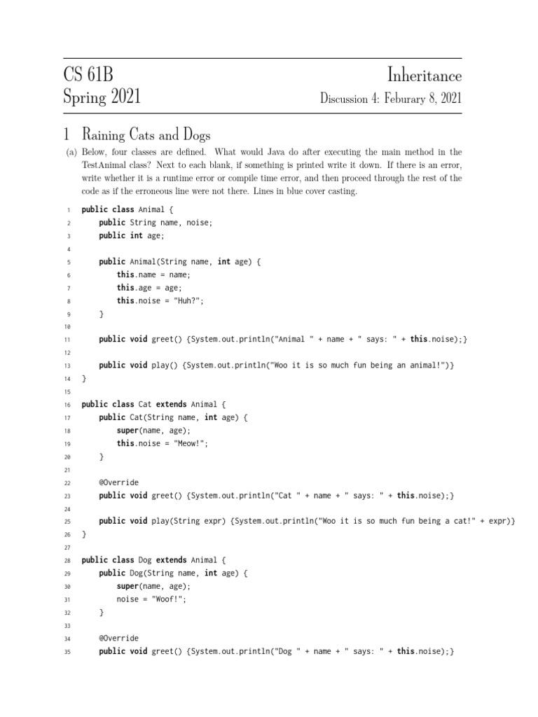 04.disc Inheritance and Implements | PDF | Computer Science | Object Oriented Programming