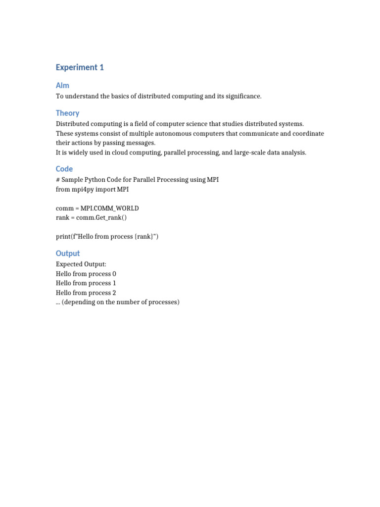 Experiment 1 | PDF