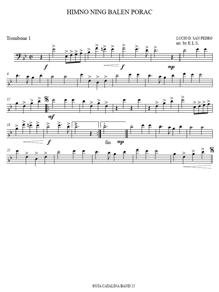Himno Ning Balen Porac Arrangement | PDF