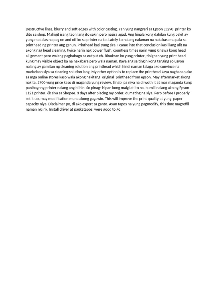 Epson l121 Script | PDF