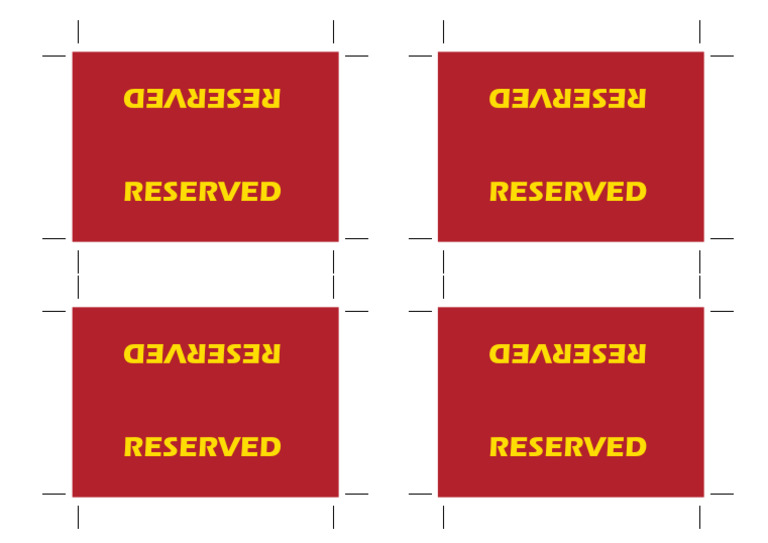 2 Sided Reserve Tag | PDF