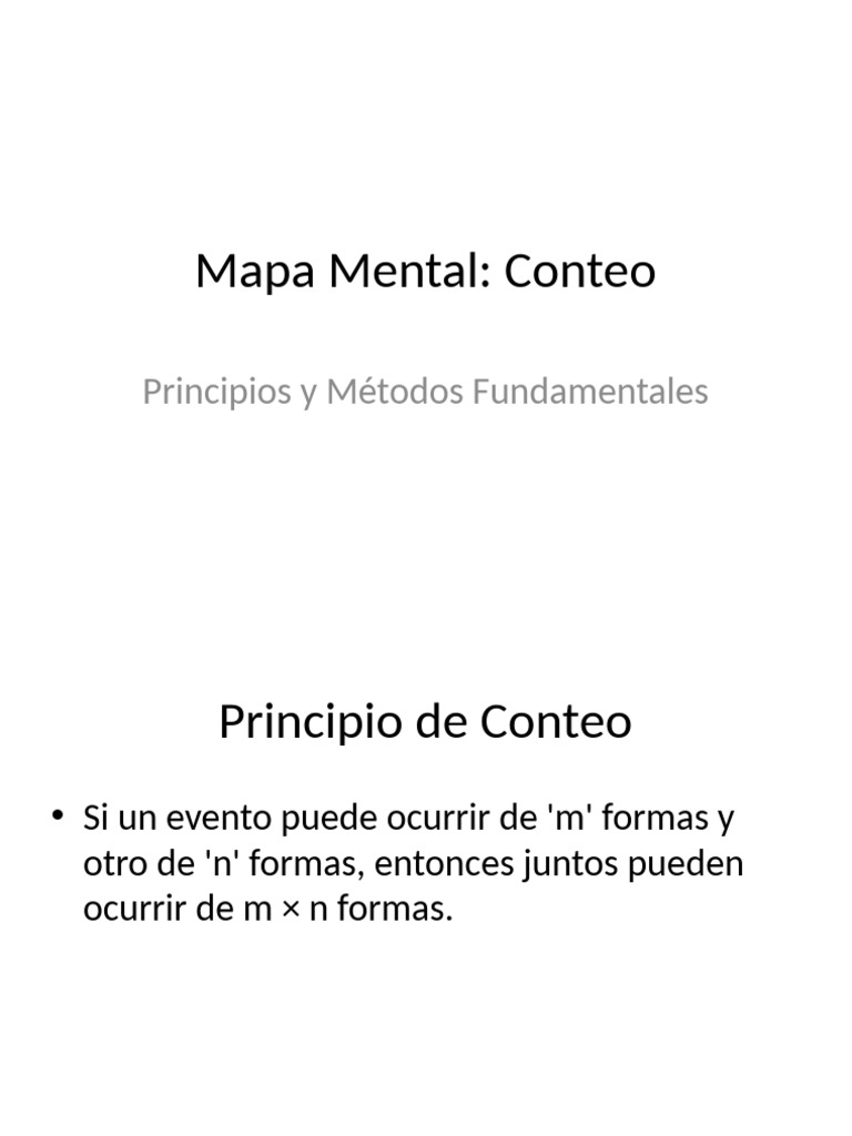 Mapa Mental Conteo | PDF