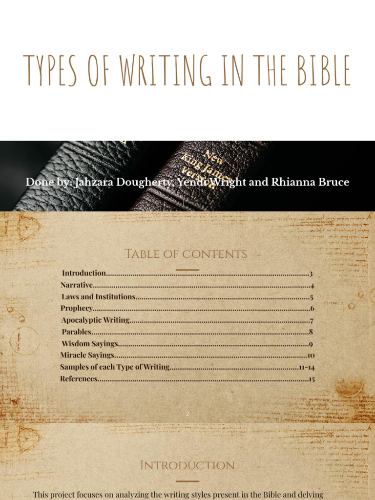 Bible Writing Styles Explained | PDF | Jesus | Gospel Of Matthew