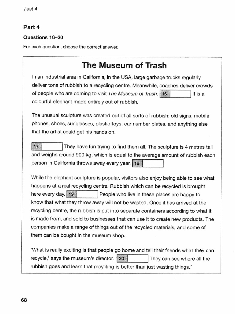 B1 Preliminary 1 For The Revised 2020 Exam 5 PDF Free 70 72 | PDF