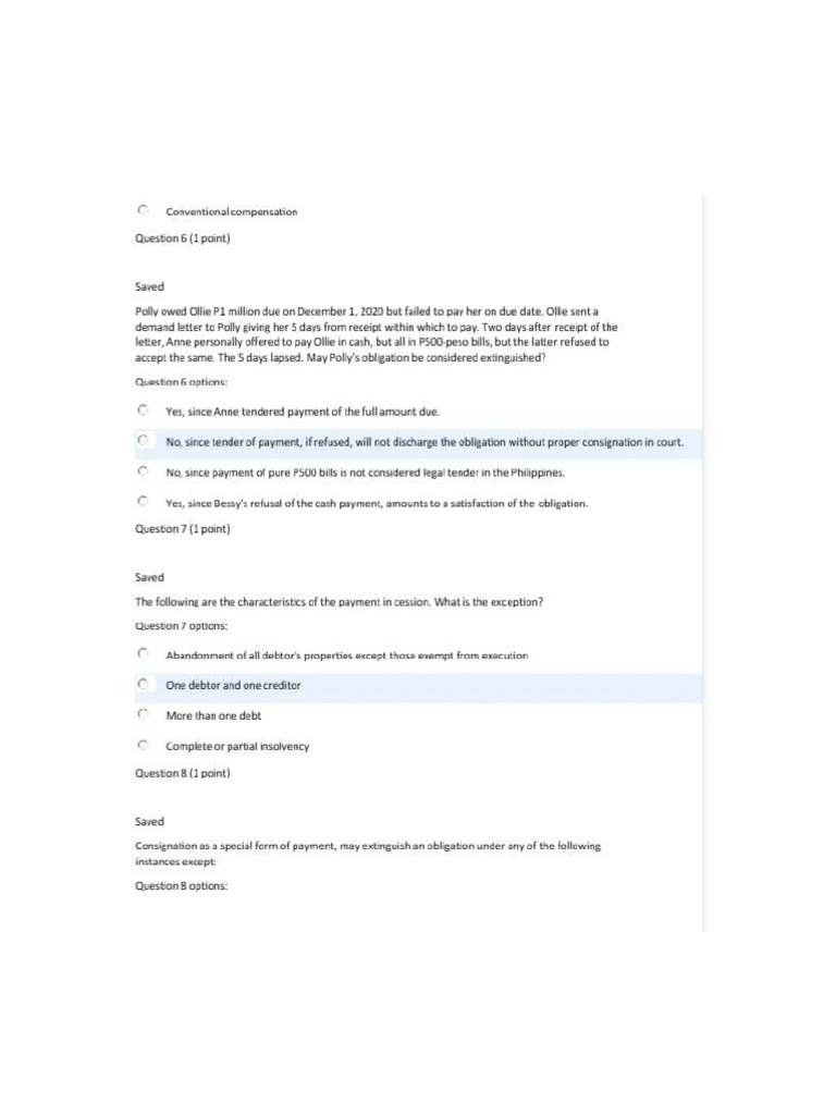 Oblicon Midterm 2 | PDF