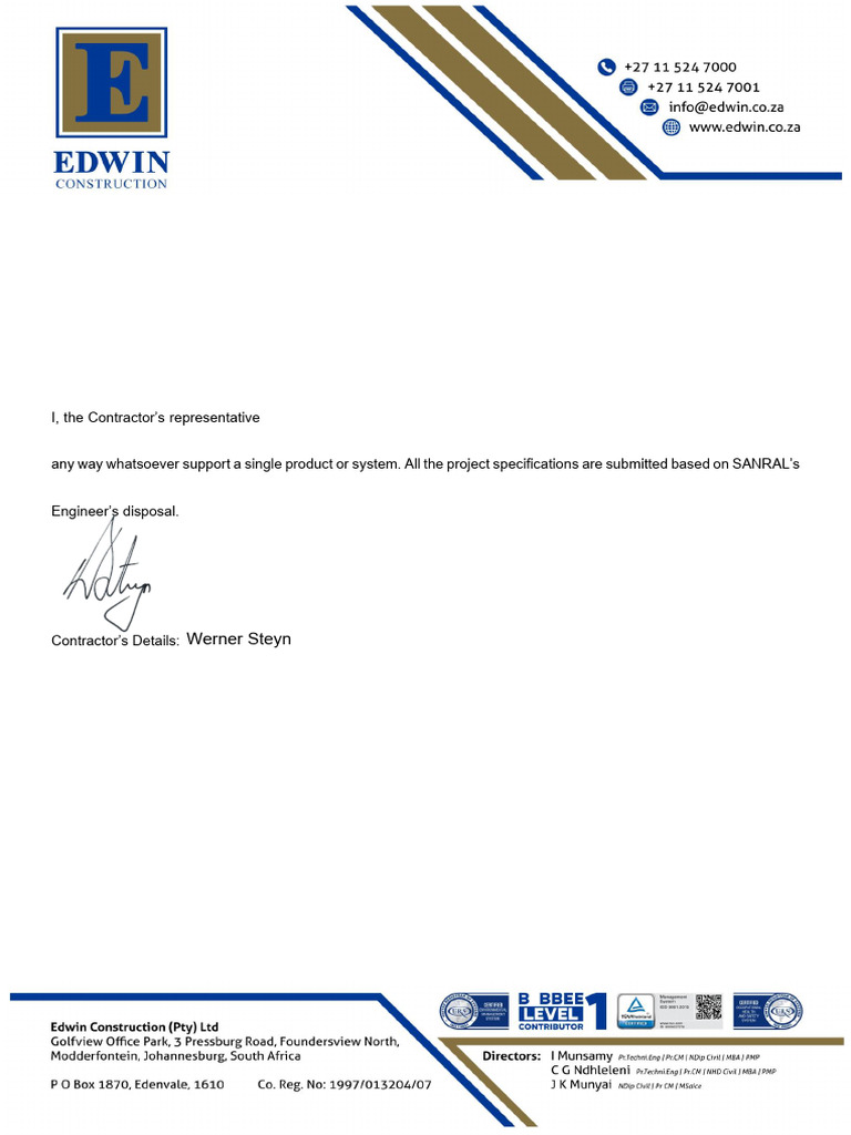 R573 Road Upgrade Subcontract Tender | PDF