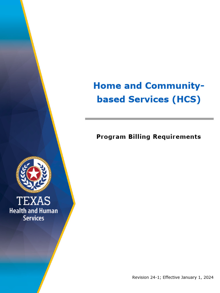 HCS Program Billing Requirements 2024 | PDF | Physical Therapy ...