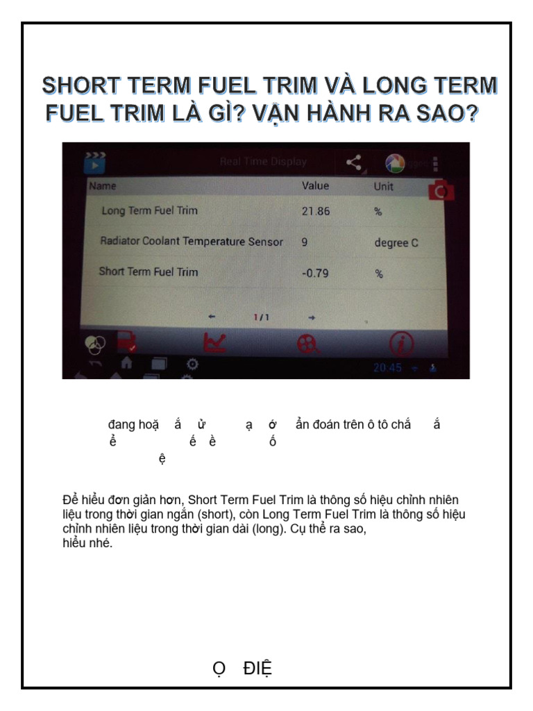 Short Term Fuel Trim Và Long Term Fuel Trim Là Gì | PDF