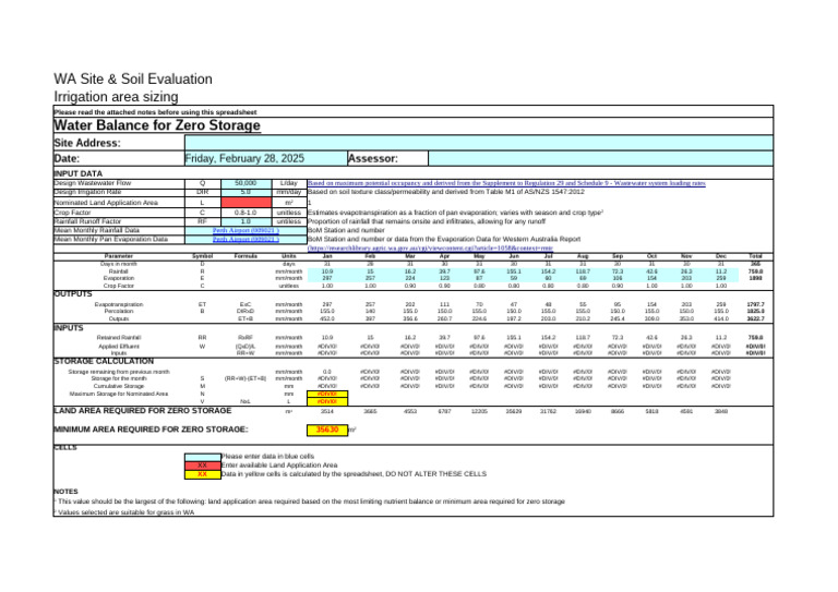 Water Balance Sheet for Irrigation | PDF | Surface Runoff | Earth Sciences