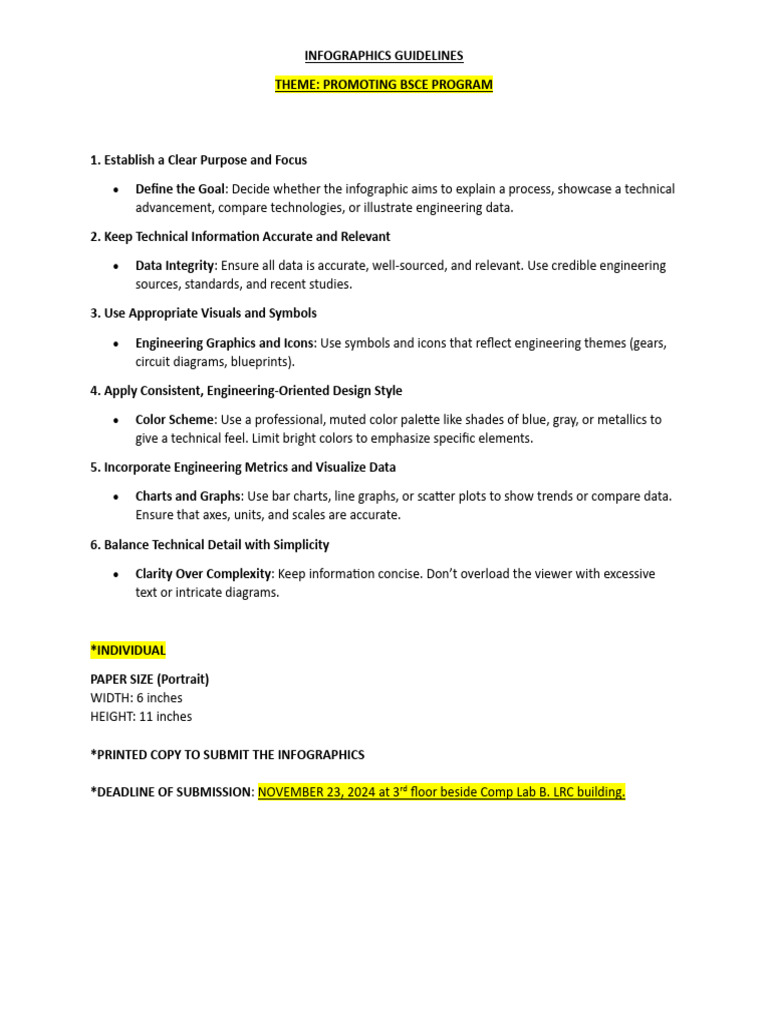 INFOGRAPHICS-GUIDELINES-BSCE | PDF