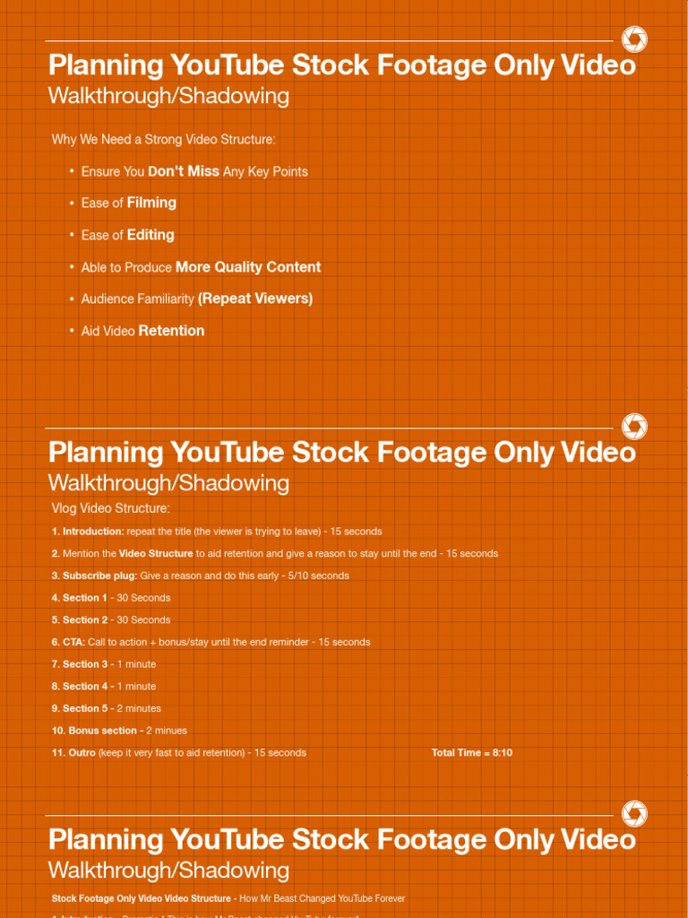 YouTube Stock Footage Planning Guide | PDF