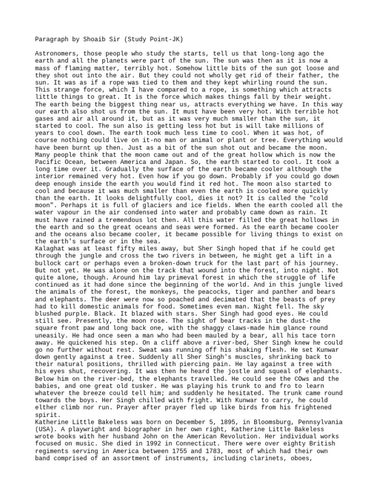 Typing Paragraph Modetate Level.... 27 | PDF | Earth | Sun