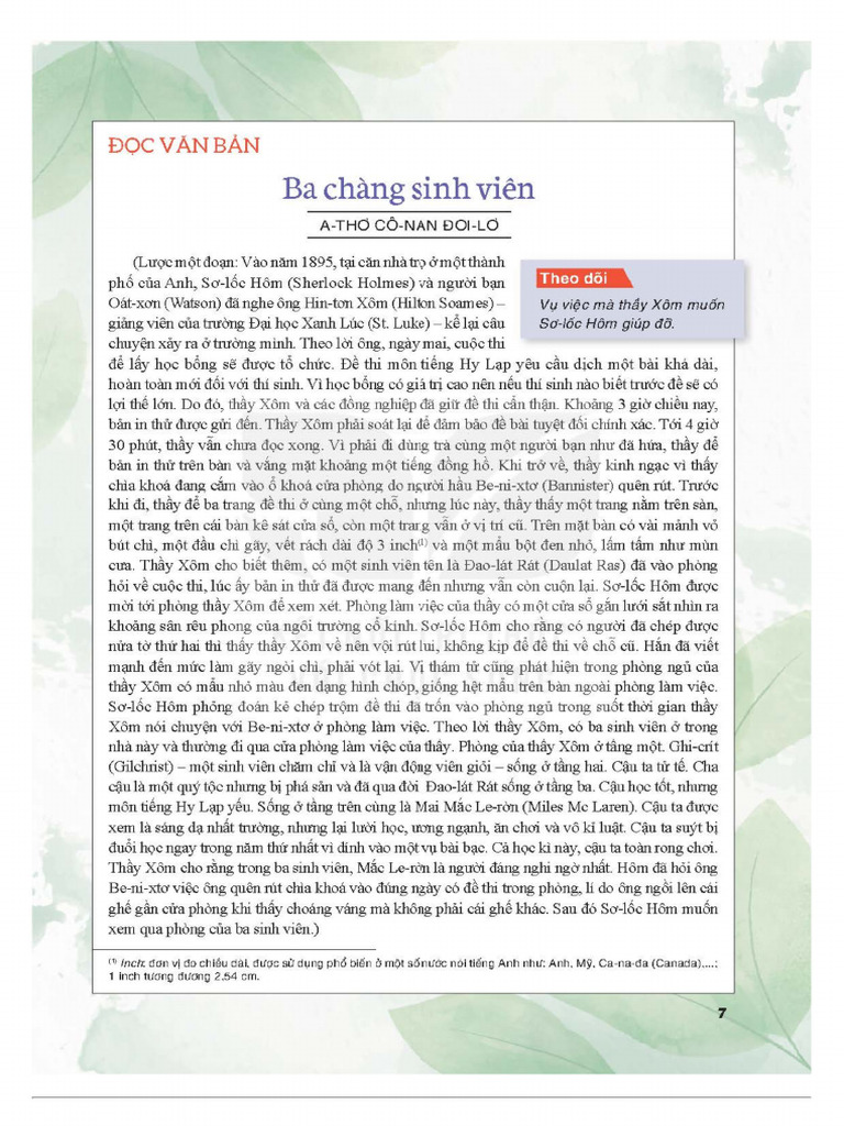 Ba Chàng Sinh Viên - Trinh Thám | PDF