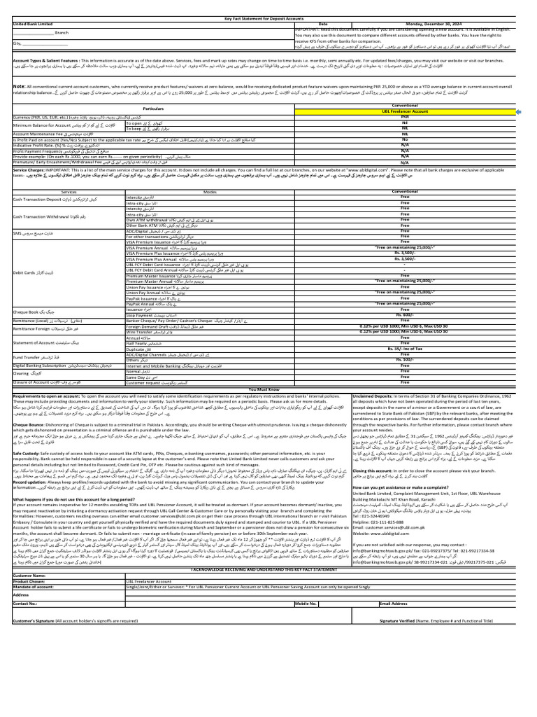 KFS Full Freelancer Conventional | PDF