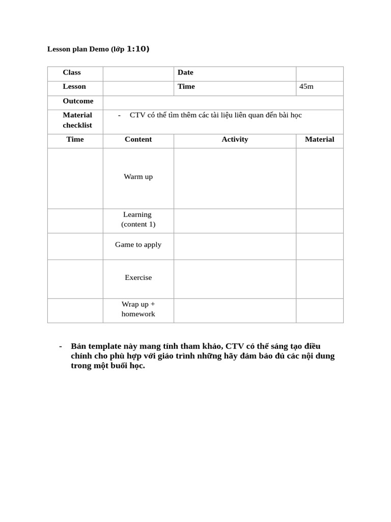 Lesson Plan Demo | PDF