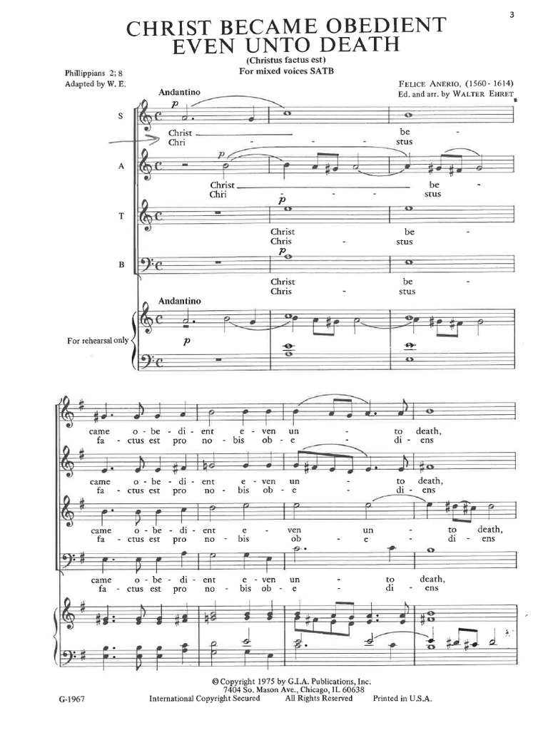 Anerio - Christus Factus Est | PDF