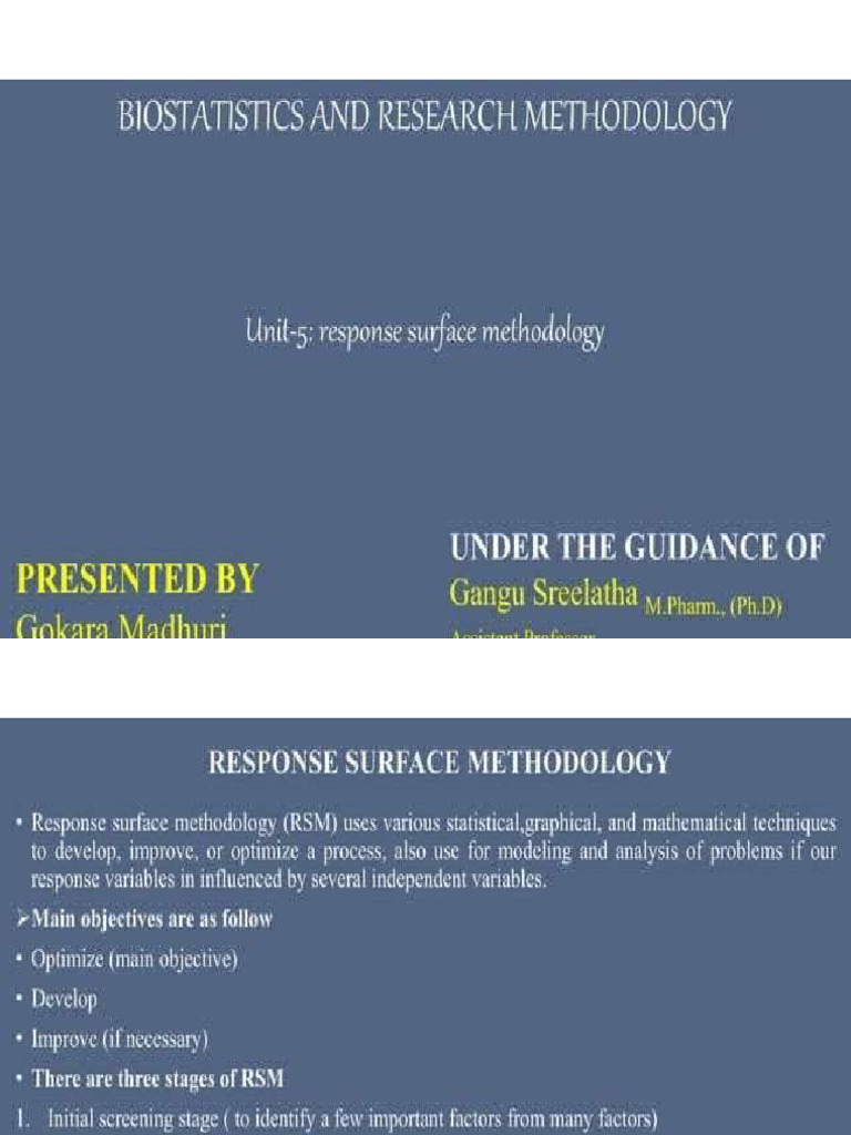Response Surface Methodology | PDF