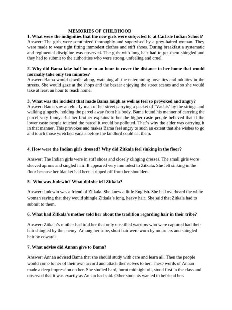 Memories of Childhood | PDF | Clothing