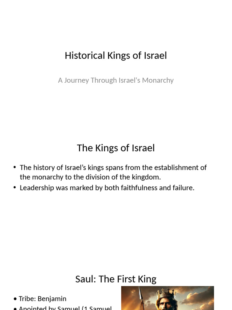 Kings_of_Israel_Presentation | PDF | Books Of Kings | Kingdom Of Judah