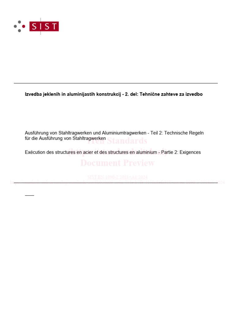 En Standard-Sist-En-1090-2-2018-A1-2024 | PDF | Rivet | Welding