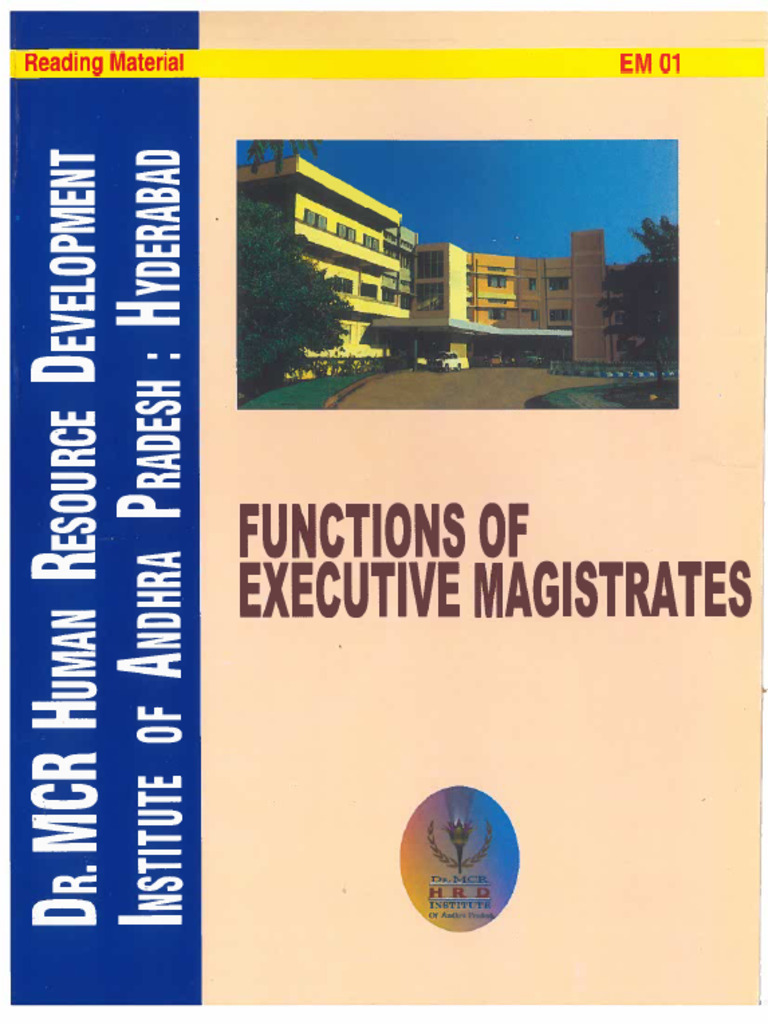 Functions of Executive Magistrates | PDF