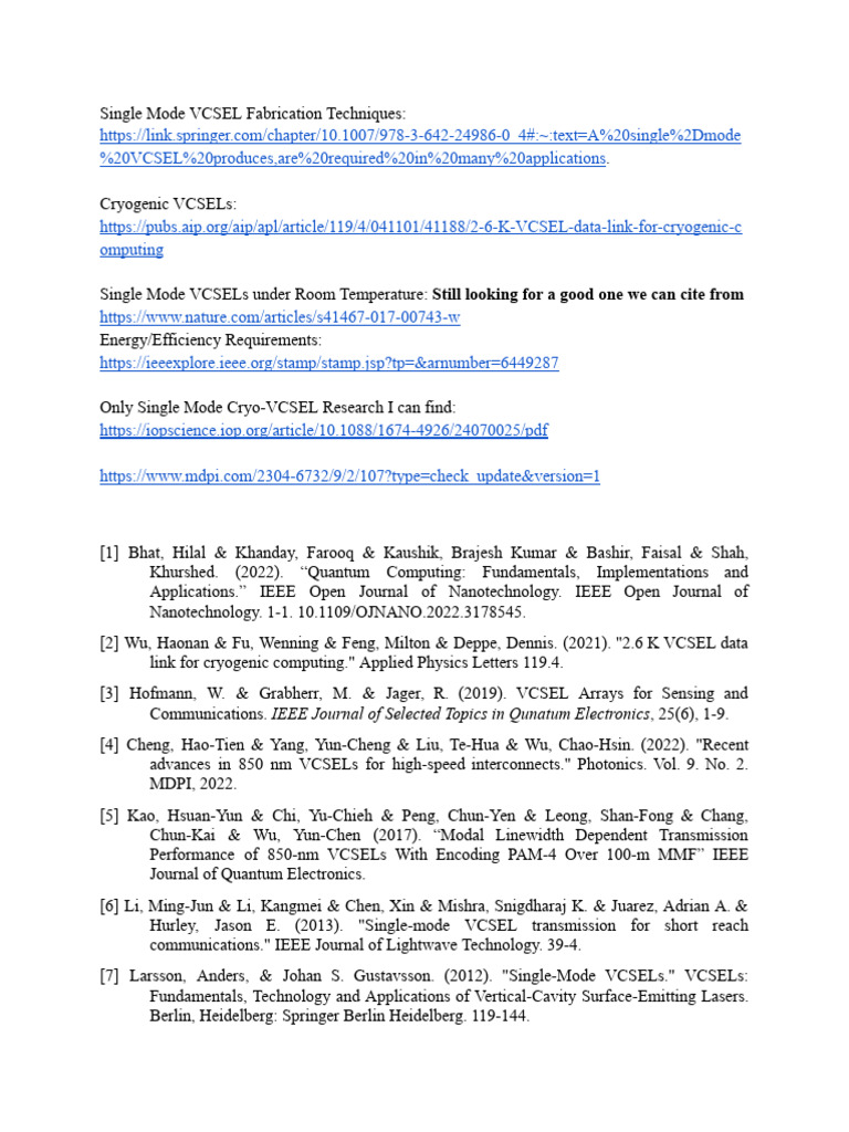 MSE 461 Final Project Proposal | PDF | Photonics | Laser